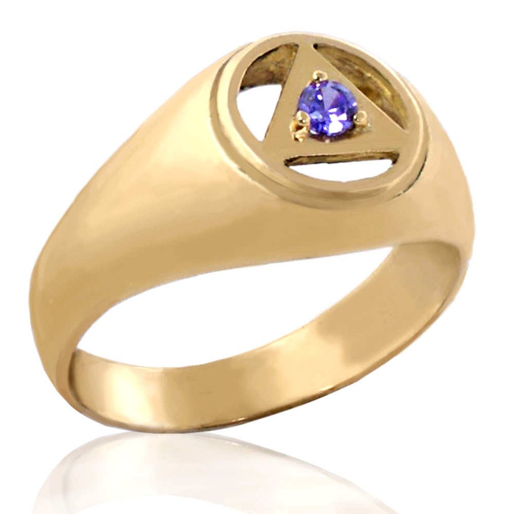 Gold Cutout AA Ring with Stone [R10 AA GOLD] - $279.95USD : 12 Step ...